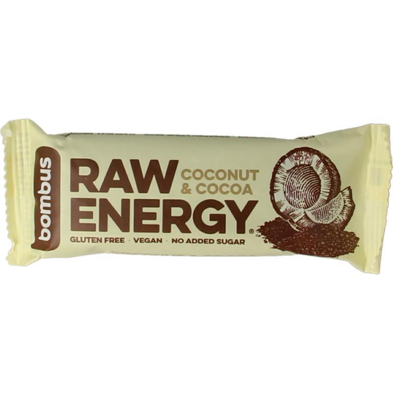 bombus Raw Energy Bar Coconut & Cocoa 50 Gram kopen? | Drogist